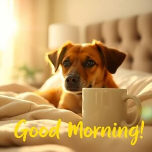 30+ Cute Good Morning Pictures With Dogs