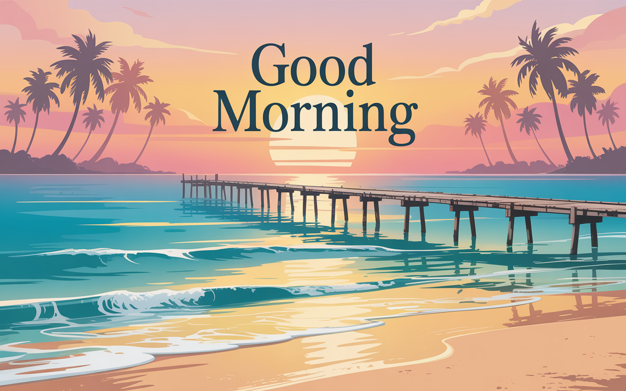 Good Morning Beach Images HD & Quotes