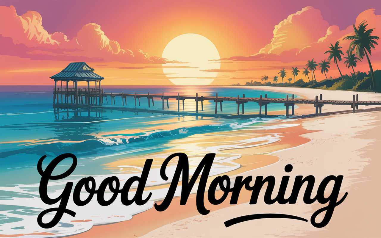Good Morning Beach Images HD & Quotes