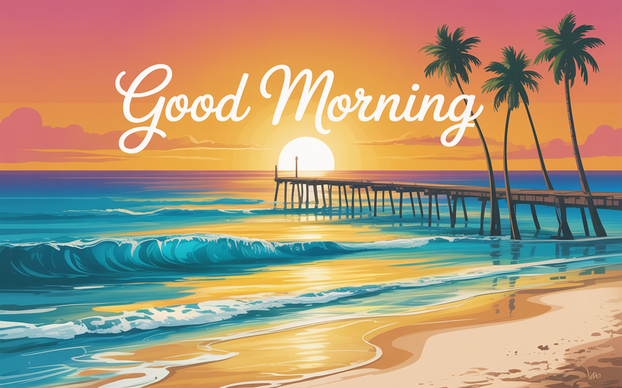 Good Morning Beach Images HD & Quotes