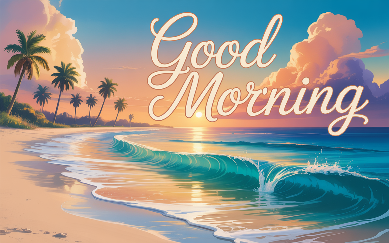 Good Morning Beach Images HD & Quotes